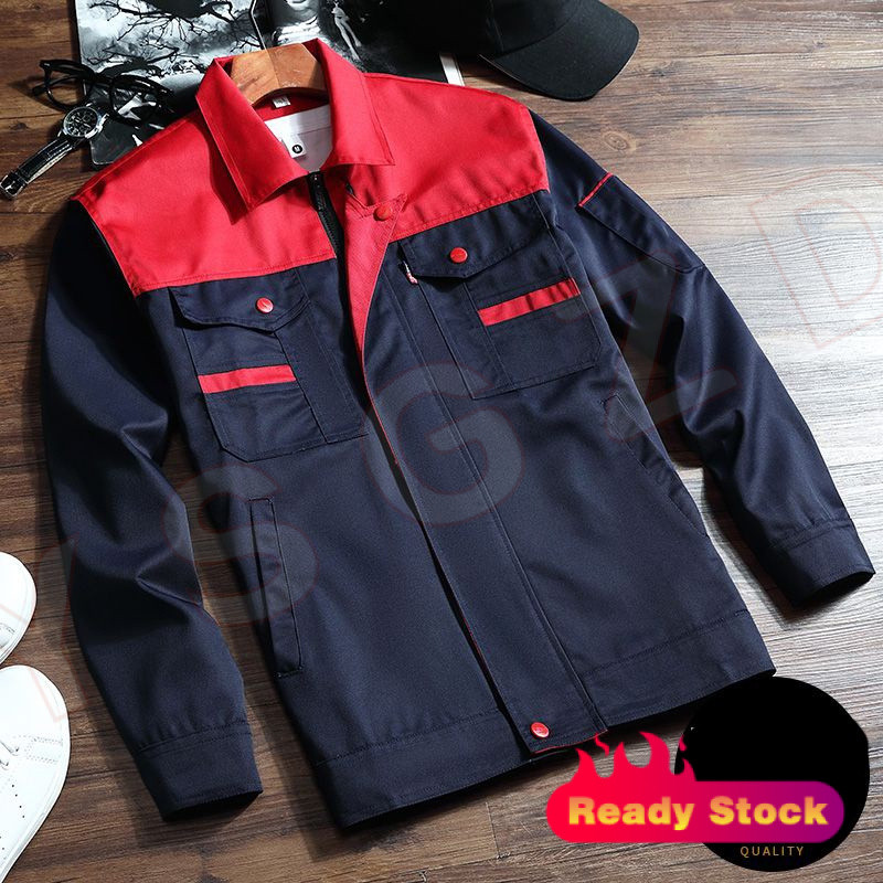 Unisex Safety Jacket Long Sleeve Workwear Protectionclothing Labor ...