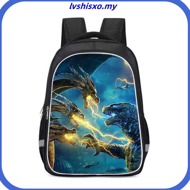Godzilla Bagpack Beg Sekolah Lelaki Ransel Waterproof School Bags ...