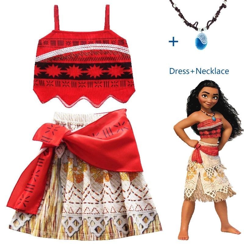 Moana Princess Ocean Romance Moana vaiana cosplay Costume Girls Dress ...