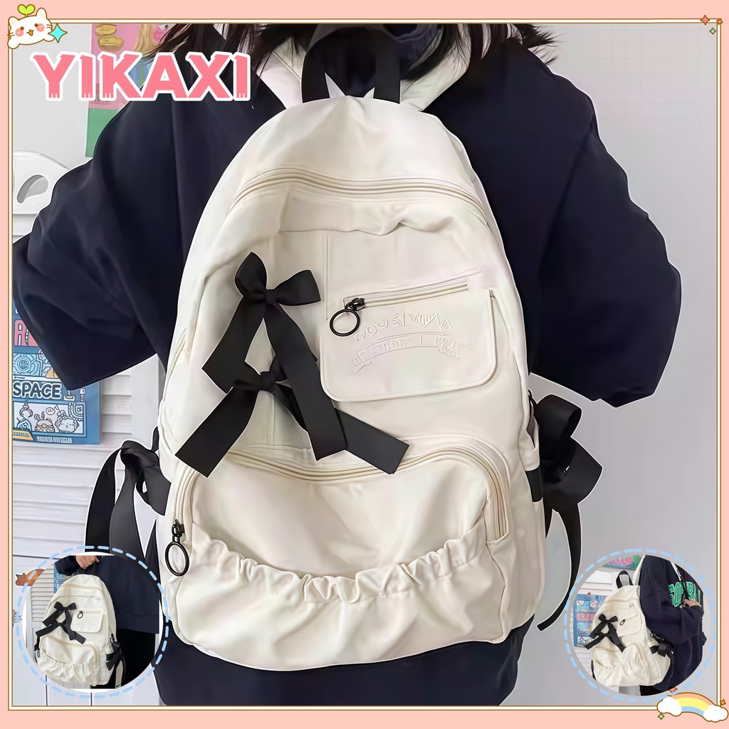 Cute Japanese Bow Backpack School Bag Student Bow Backpack Women Y2K ...