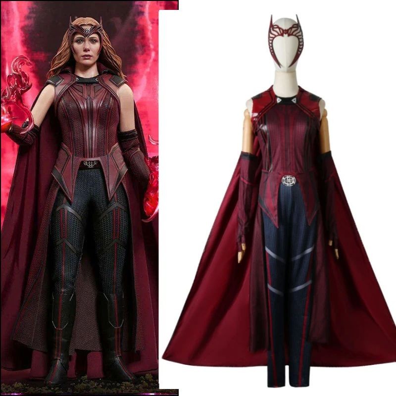 Wanda Maximoff Costume Cosplay Outfit Halloween Women Superhero Dress ...