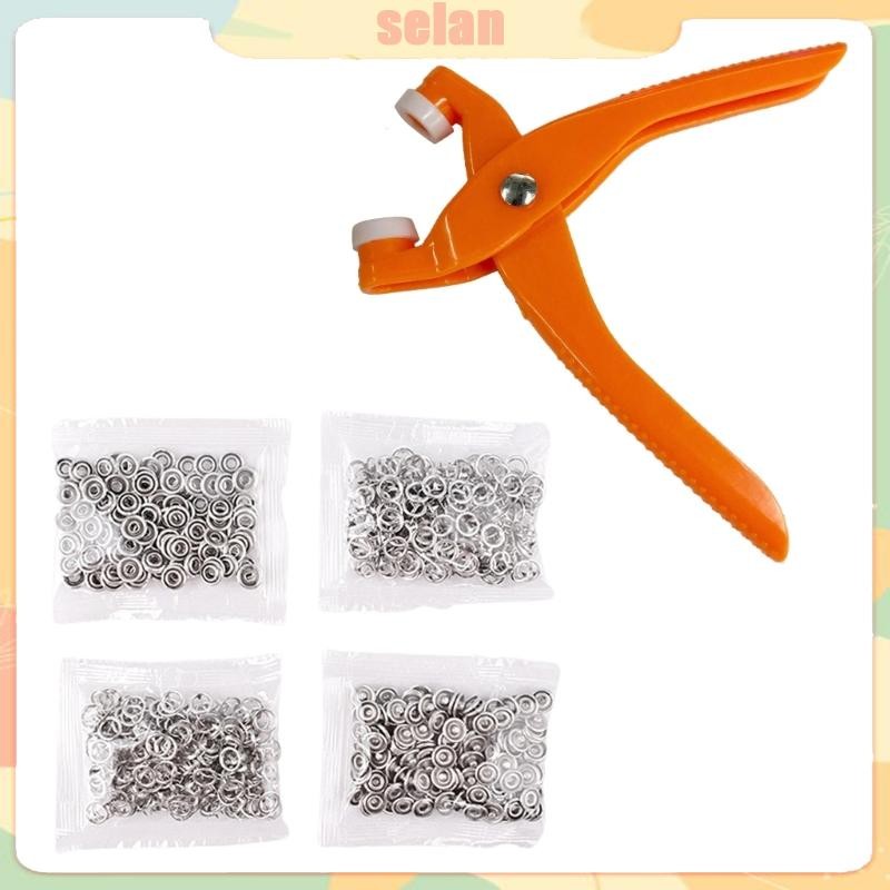 SELAN Heavy Duty Grommet Eyelet Pliers Set with Silver Grommets ...