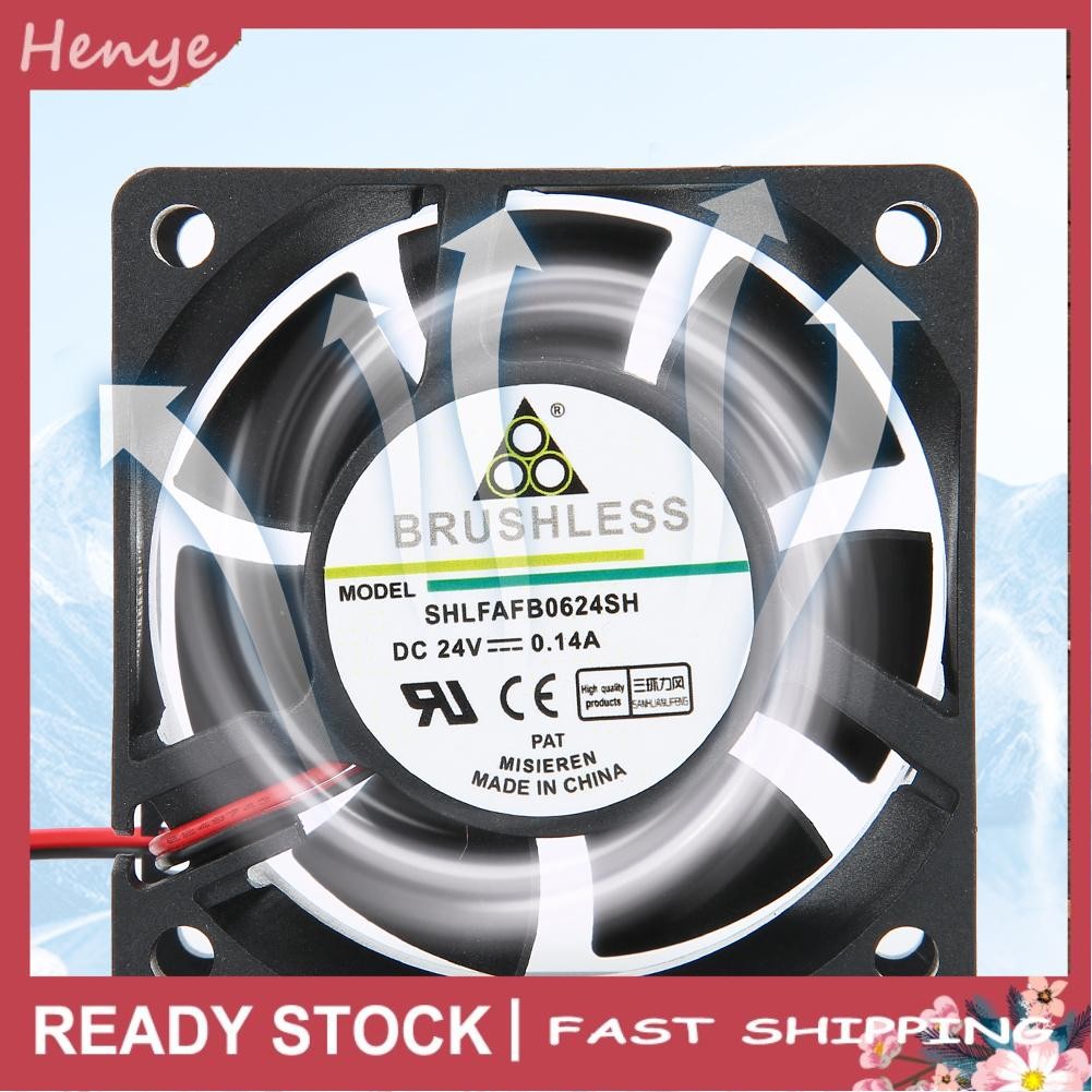 Henye 6cm DC24V 0.14A Cooling Fan 5000RPM Cooler Heatsink for Computer ...