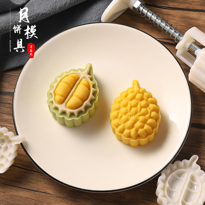 Durian Mooncake Mold Embossed 2024 Styles New Household Hand-Push Type ...