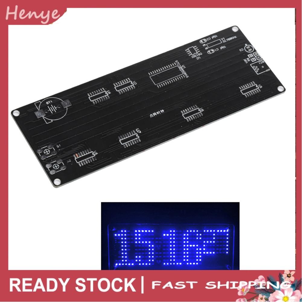 Henye 5V Patch Digital Lattice Electronic DIY LED Clock Kit with Temperature Prompt | Shopee ...