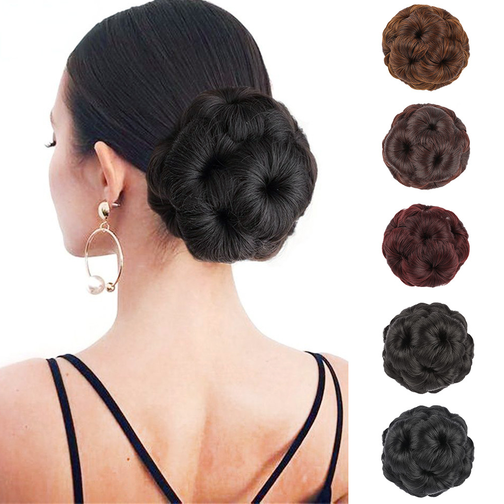 Buns Hair Pieces Fake Synthetic Hair Bun Extension Hair Chignon Tress ...