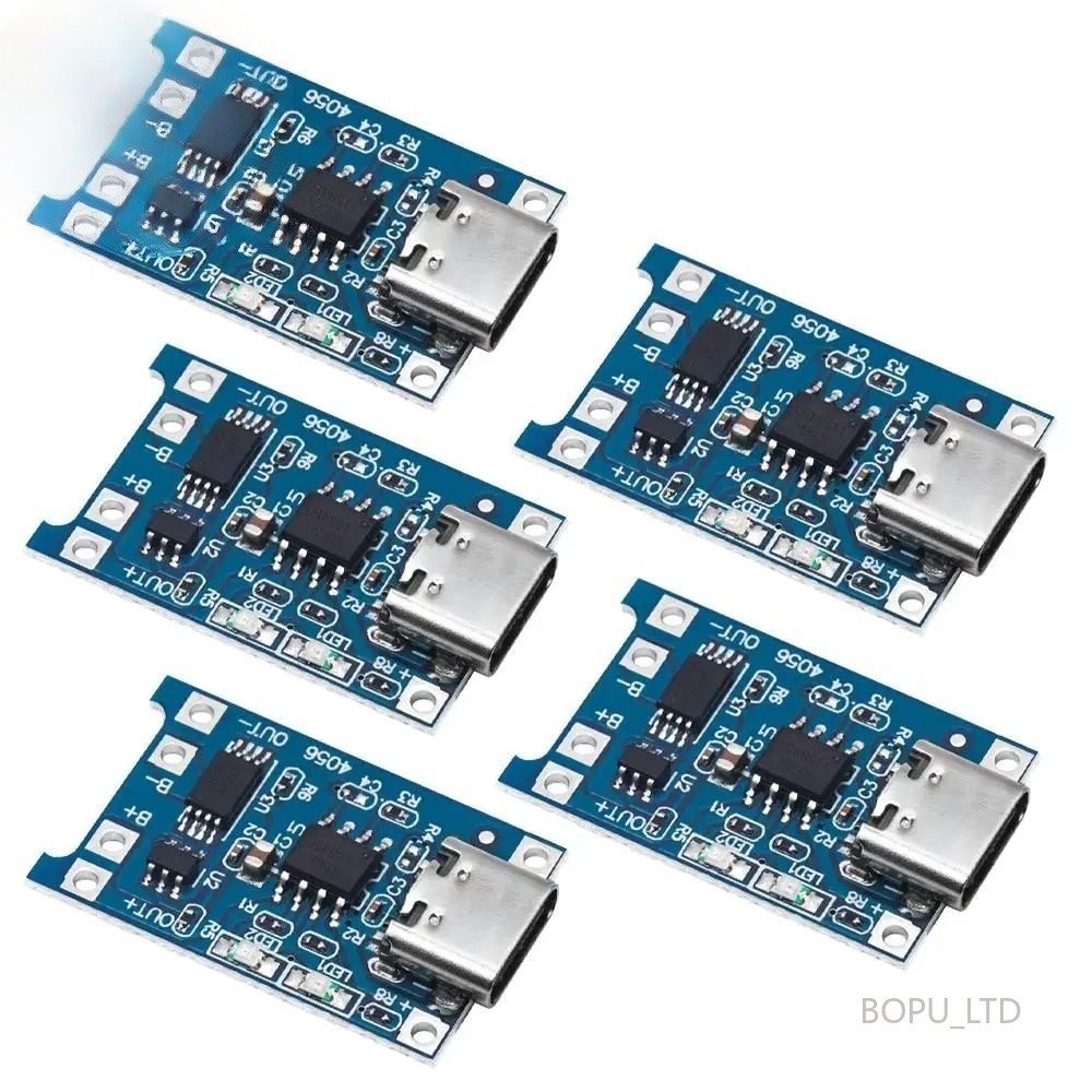 5pcs 5V 1A Micro/Type-c/ 18650 TP4056 Lithium Battery Charger Module ...