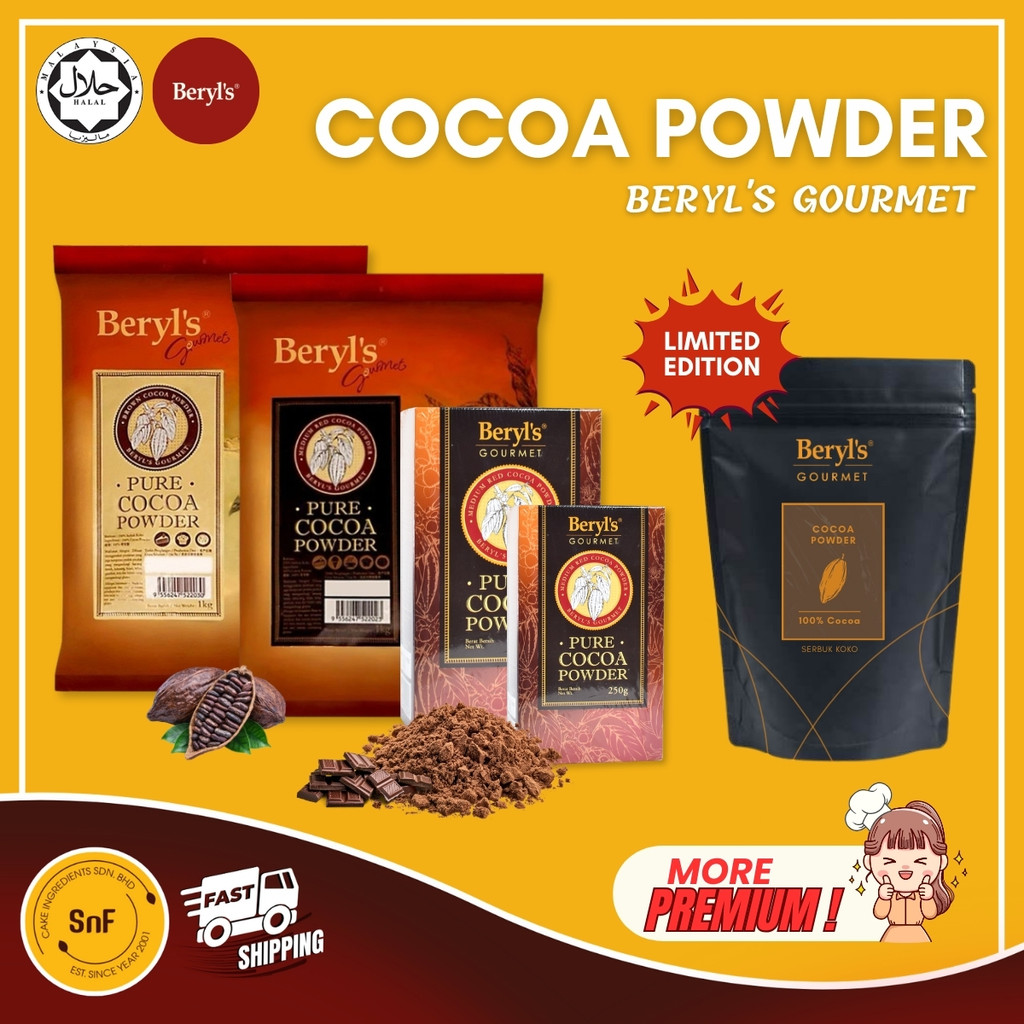Beryl's Gourmet 100% Pure Cocoa Powder Premium Quality Serbuk Koko ...
