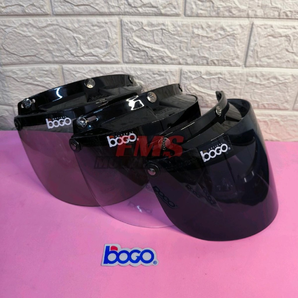 Bogo Visor Helmet 3 Button for all MHR MS88 SGV MAGNUM Dark Grey Visor ...