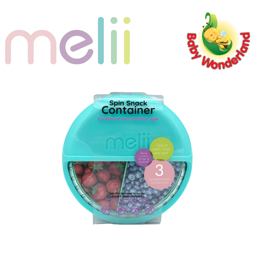 Melii Spin Snack Container - Blue & Mint | Shopee Malaysia