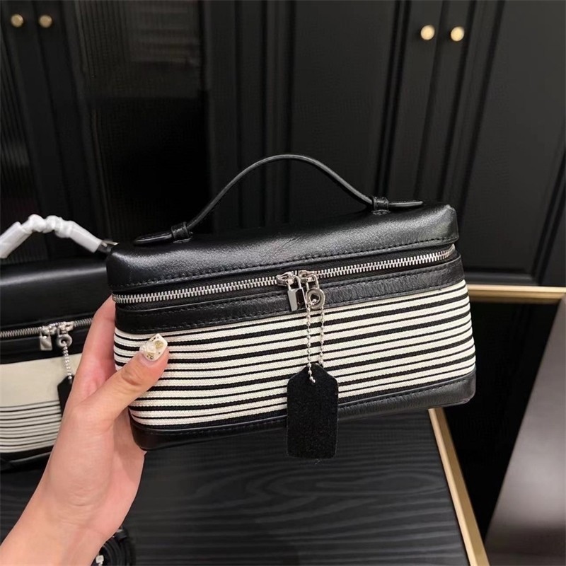 Lp Canvas Striped Backpack Handbag Fashion Genuine Leather Crossbody ...