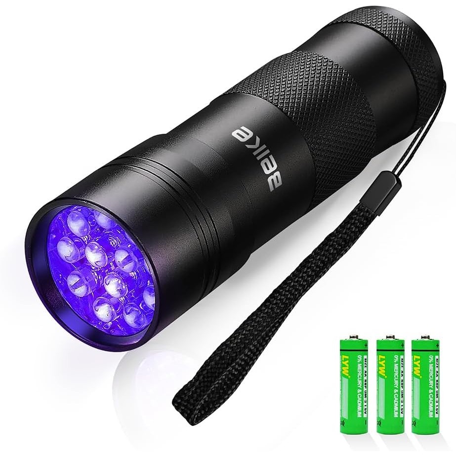 UV Flashlight Black Light–Small Portable Mini 12 LED Blacklight ...