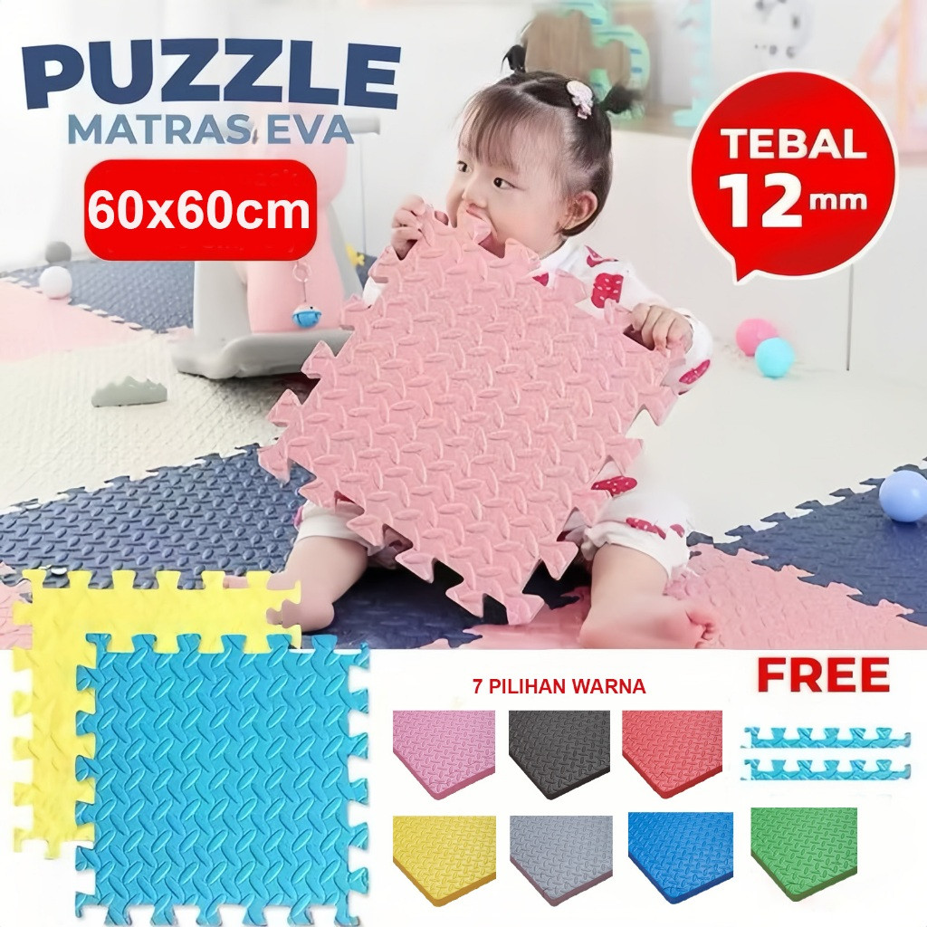 Tikar Bayi Playmat EVA Foam Tebal 1.2CM Tikar Puzzle Anti-Slip Non ...
