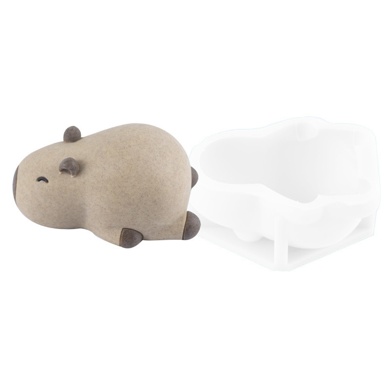 [guyumao] Cute Capybara Pudding Mold Mousse Silicone Mold Custard Mold ...