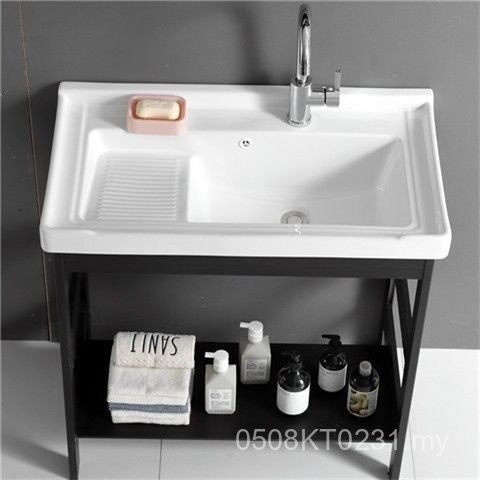 Washbasin Laundry Pool Ceramic Basin Laundry Tank Balcony Bracket ...
