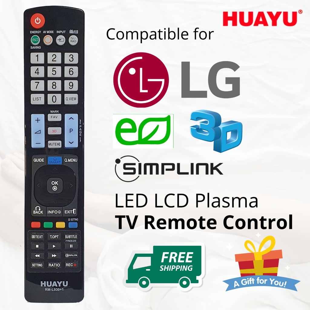 LG RM-L930 UNIVERSAL TV Remote Control Smart TV 3D Madanistar HUAYU AKB72914207 AKB72914004 ...