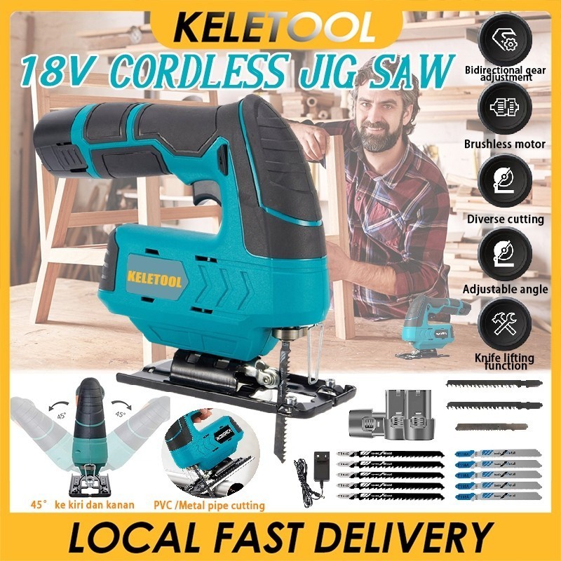 KELETOOL 18V Electric Curve Saw Professional 45° Wireless Curve Saw ...