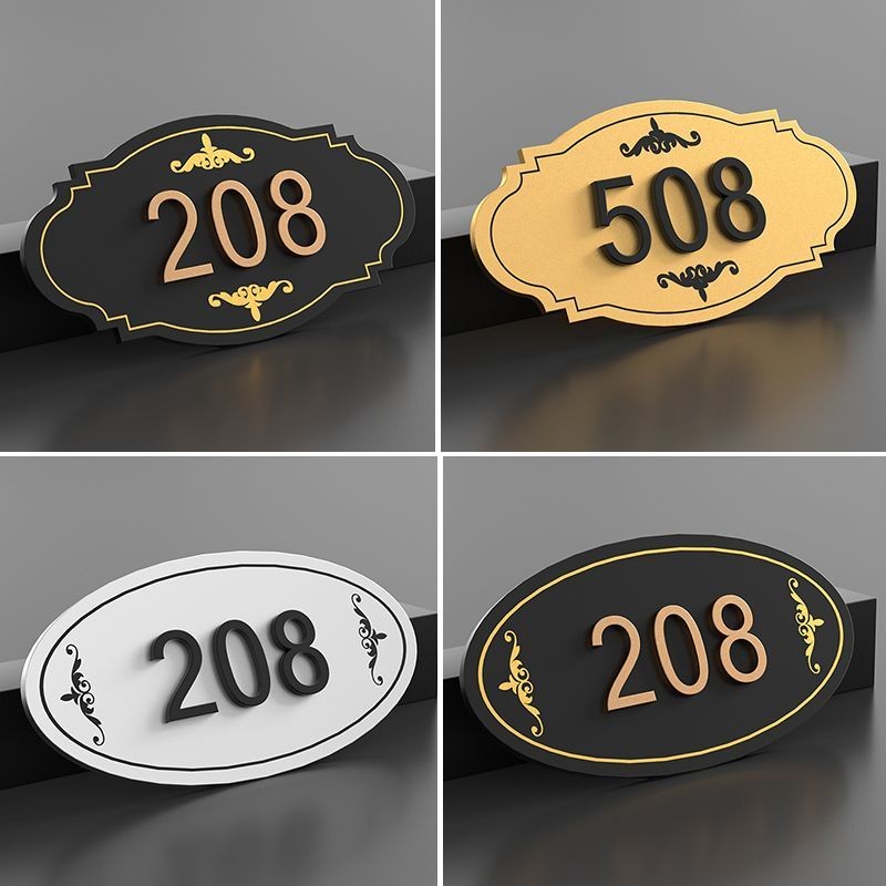 Contemporary Modern House Number Sign Printed Address Signage tanda ...