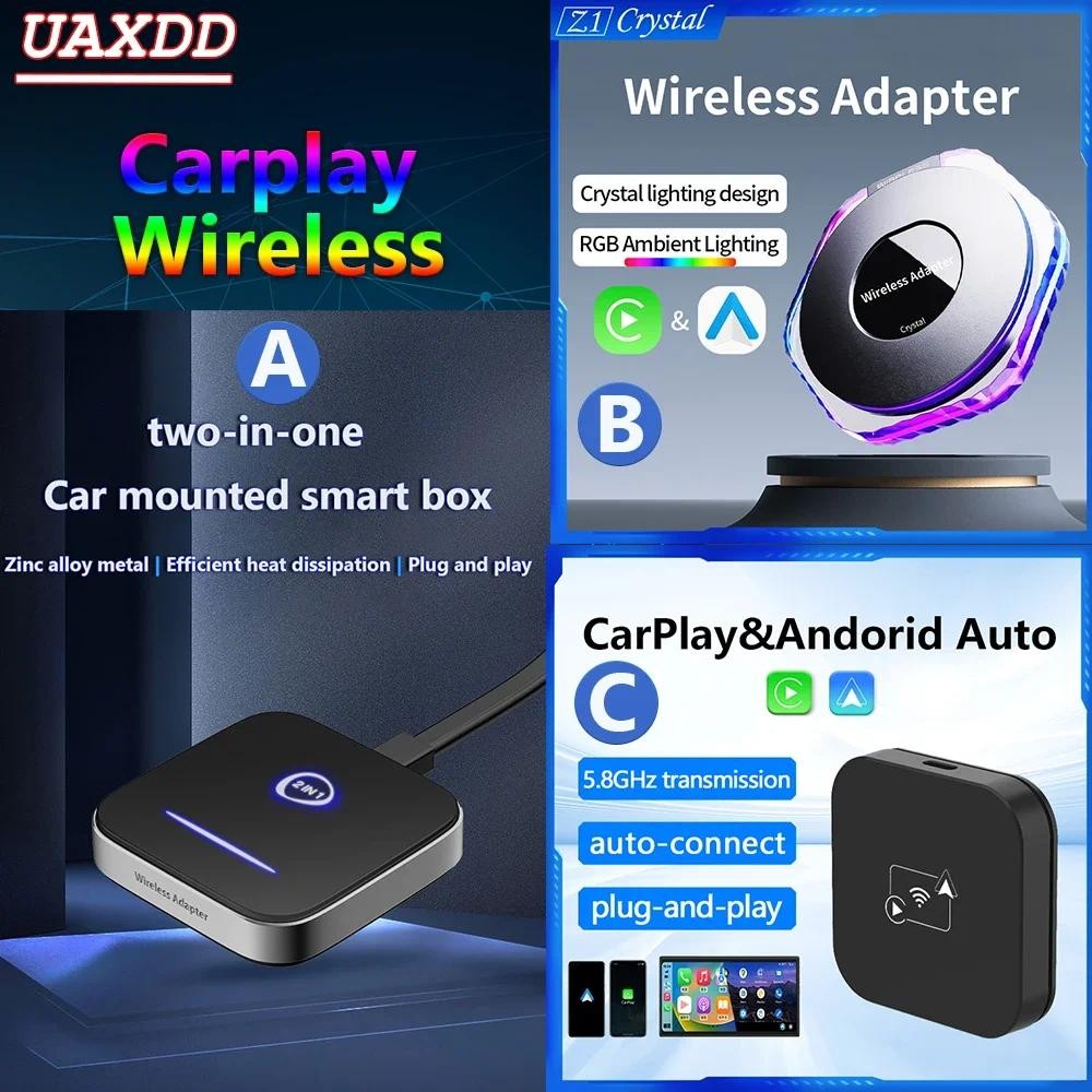 NEW Wireless CarPlay Android Auto Wireless Adapter Smart Mini Box Plug ...