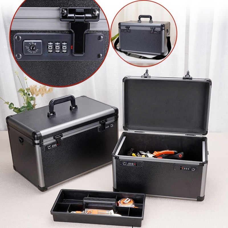 Aluminum Alloy Password Tool Box Makeup Cosmetic Case Hardware ...