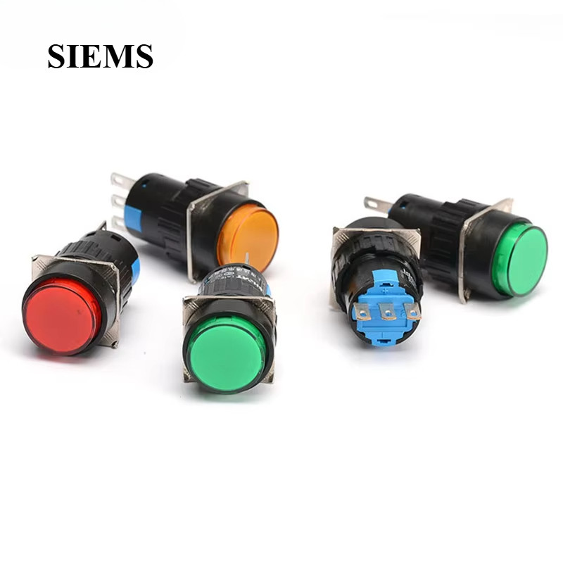 Push Button Switch LA16Y-11 Momentary Self-reset/Self-locking Switch Small round switch 16mm ...