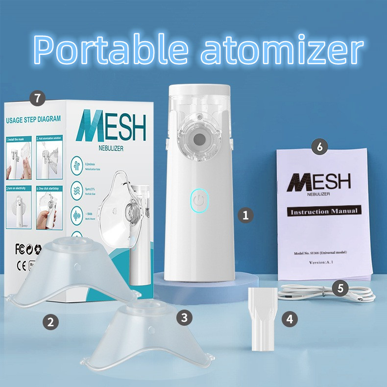 Portable nebulizer machine for kids Mesh Asthma Machine Atomizer Spray ...