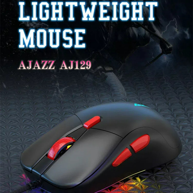 Ajazz AJ129 Lightweight Game Dedicated Mouse Wired Drive Macro Office ...