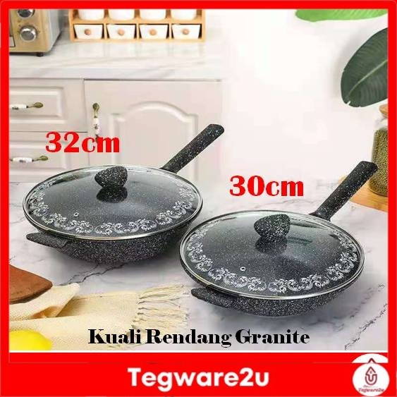 KUALI RENDANG GRANITE / DEEP FRYWOK 30CM/32CM-UAKEEN | Shopee Malaysia
