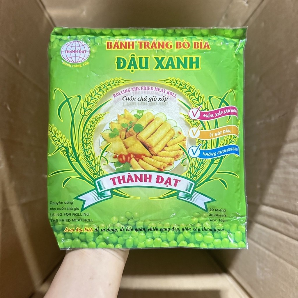 Vietnam Mung Bean Spring Roll Skin 16cm banh trang dau xanh Fried ...
