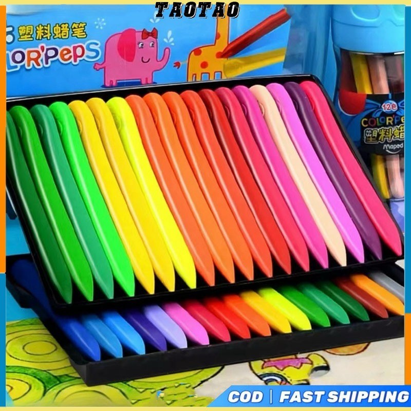 Handsclean Crayons Non Dirty Hand Washable Triangular Plastic Crayon ...