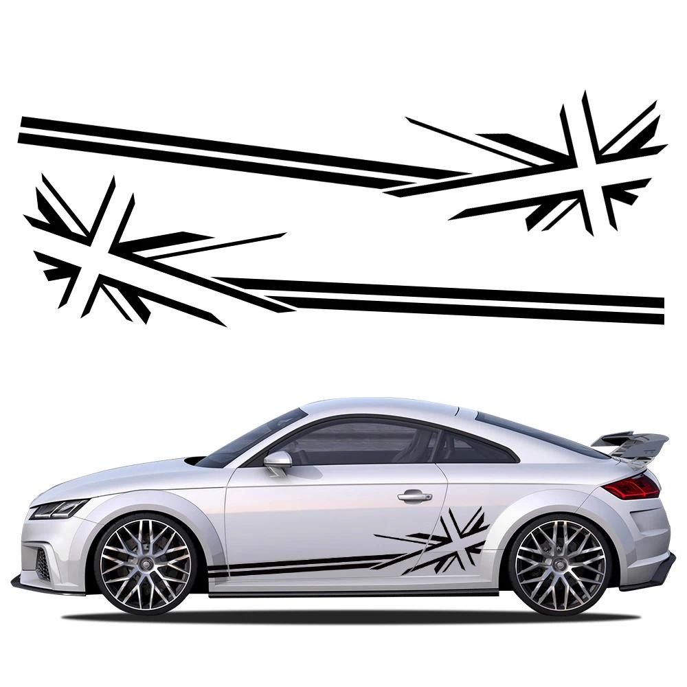 Car Racing Stripes Graphics Side Door Sticker Vinyl Decal Auto ...