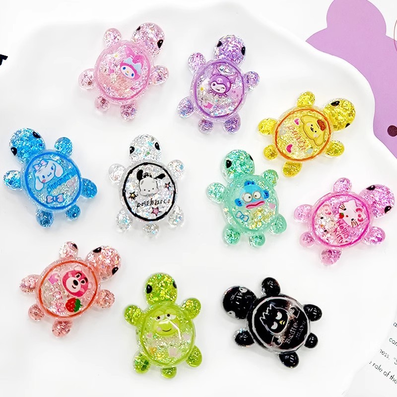 Sanrio Glitter Little Turtle Pair Touch Mini Decorative Ornaments ...