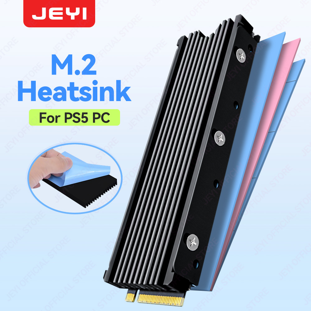 JEYI M.2 2280 SSD Heatsink Support PS5 PC,Aluminum radiator NVME NGFF ...