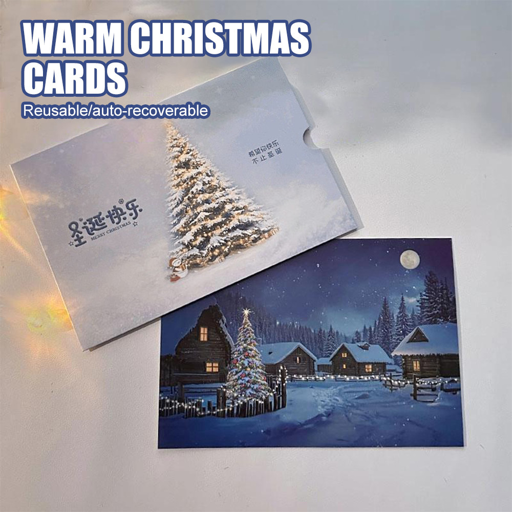 Creative temperature-changing Christmas cards magic cards Christmas ...