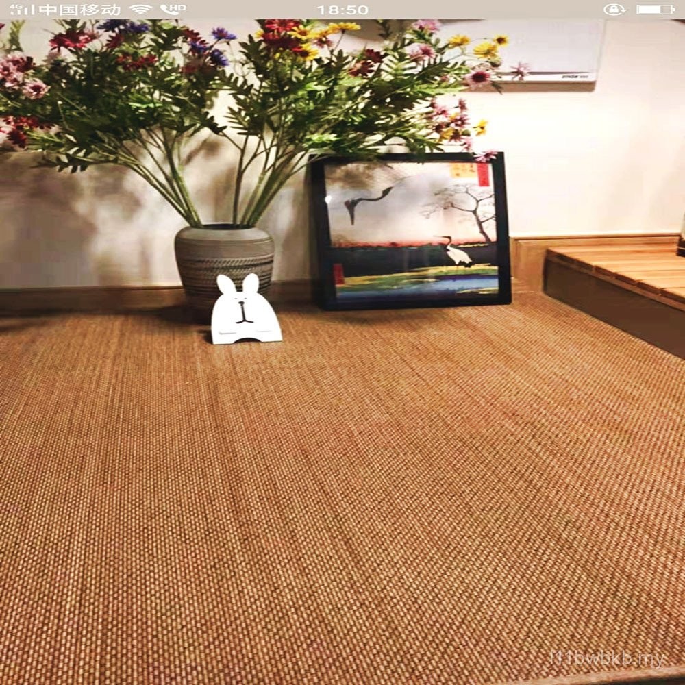 Tikar yoga karpet buluh kedai teh tebal, tikar yoga, pad lantai rumput ...
