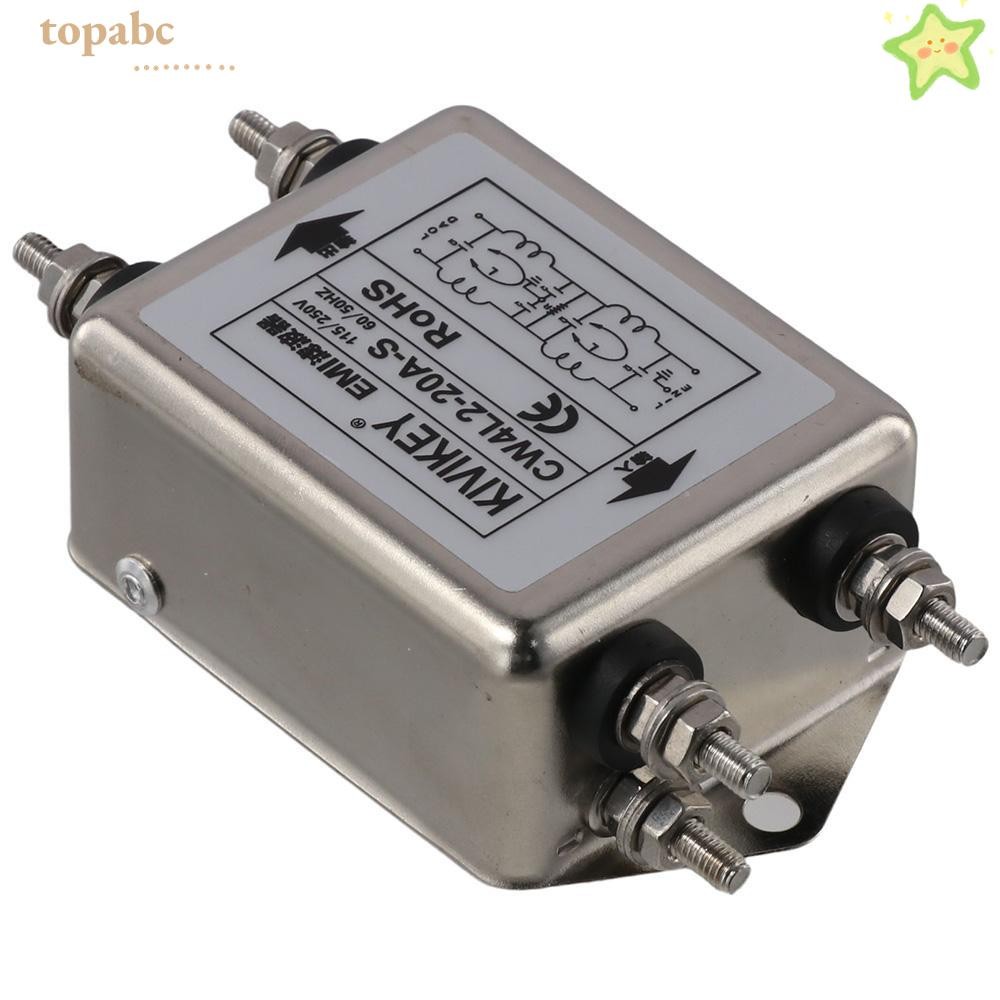 TOPABC Power EMI Filter, Termianl 20A Noise Suppressor, Electromagnetic ...