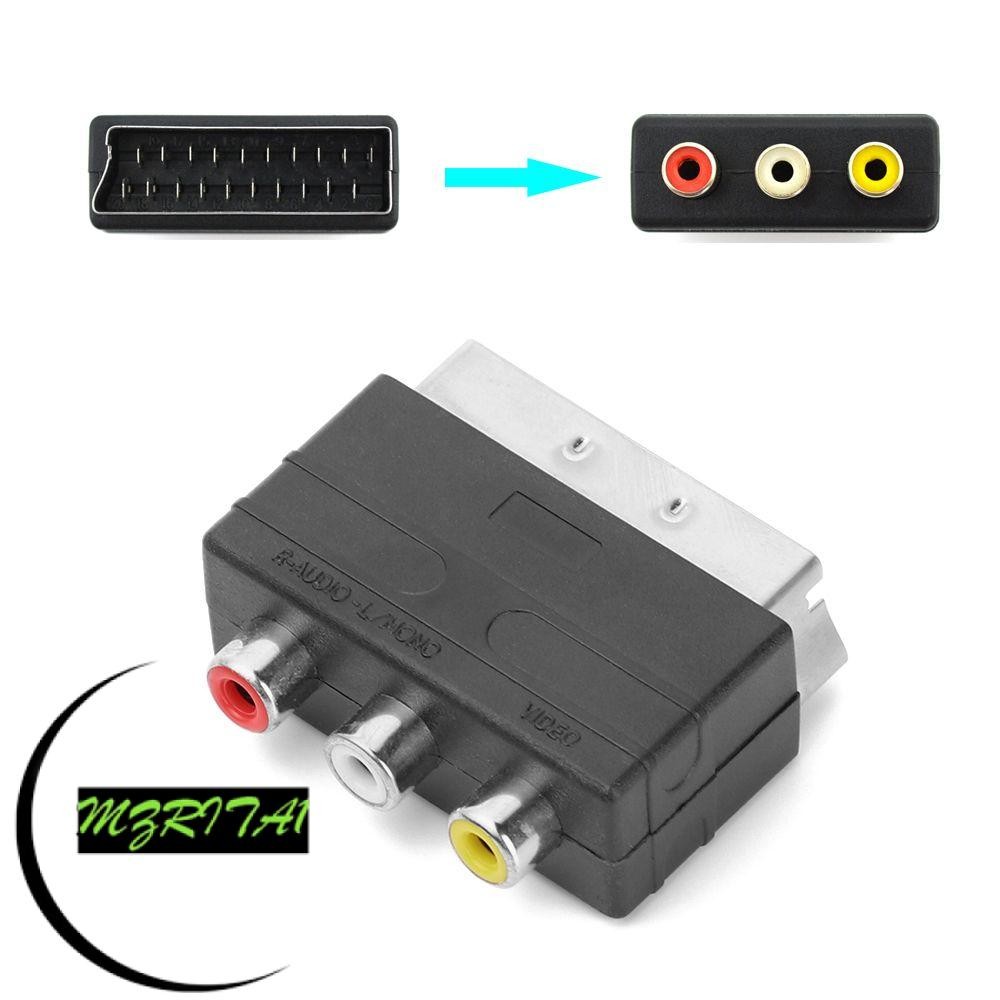 MARITA1 Scart Male to 3RCA Female AV TV Connector Video Adapter Input ...