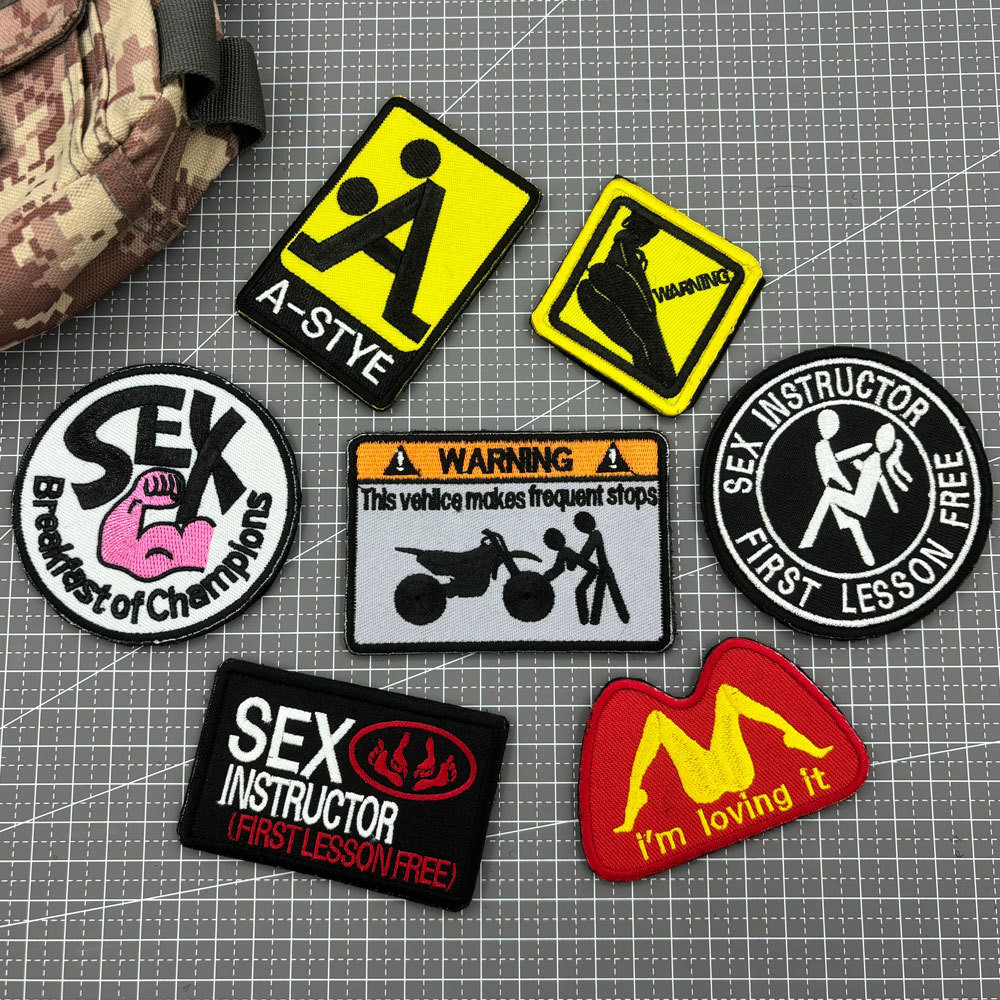Spot goods clothing embroidery stickers Arm stickers Clothing ...