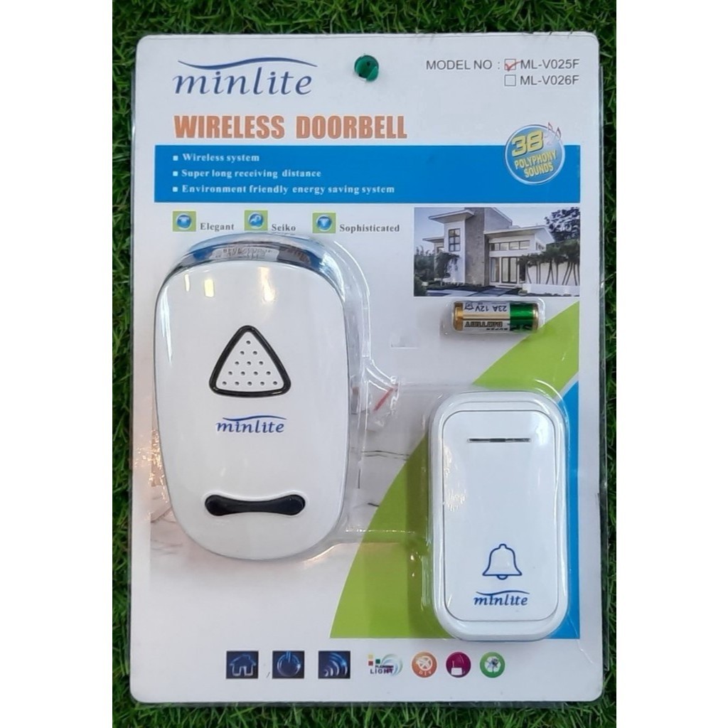 MINLITE Wireless Doorbell / Loceng Rumah / Loceng Pintu | Shopee Malaysia
