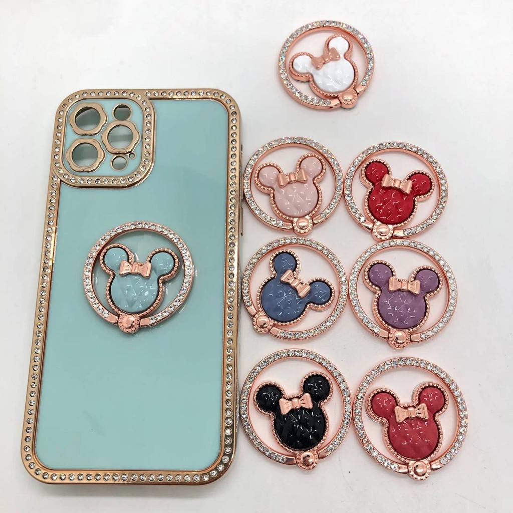Disney Phone Ring Stand Mickey Diamond Table Ring Buckle Stand New ...