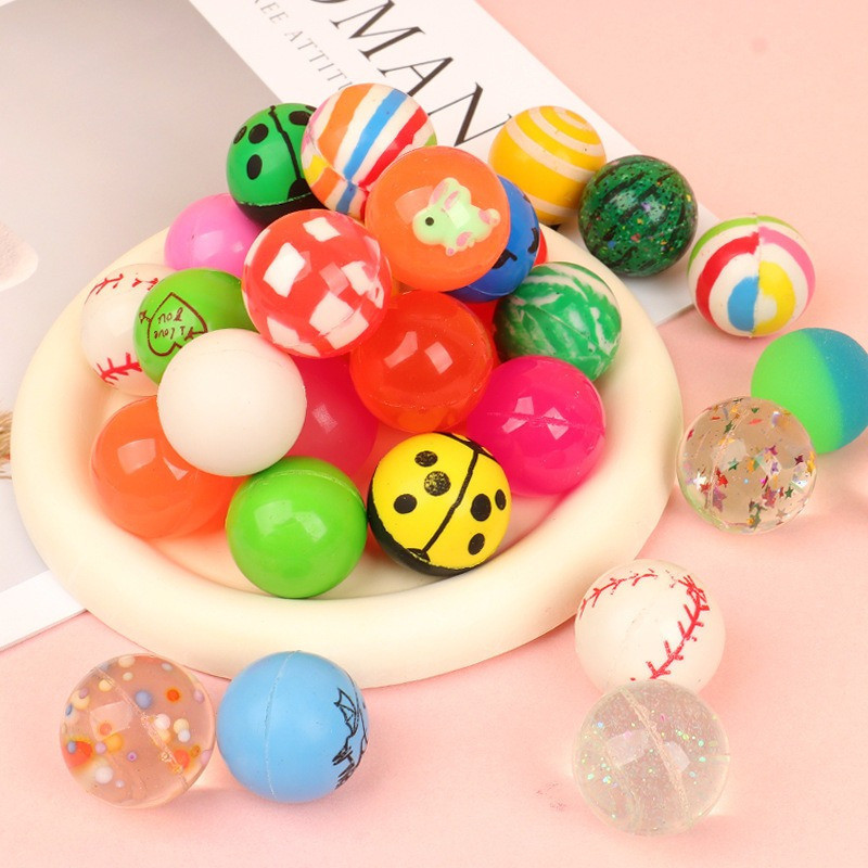 SWM Creativity Traditional Classic Rubber Bouncy Ball Toys Cartoon Kids ...
