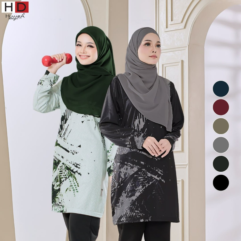 T shirt Jersey Humaira Design Irine Muslim women's sports long dress ...