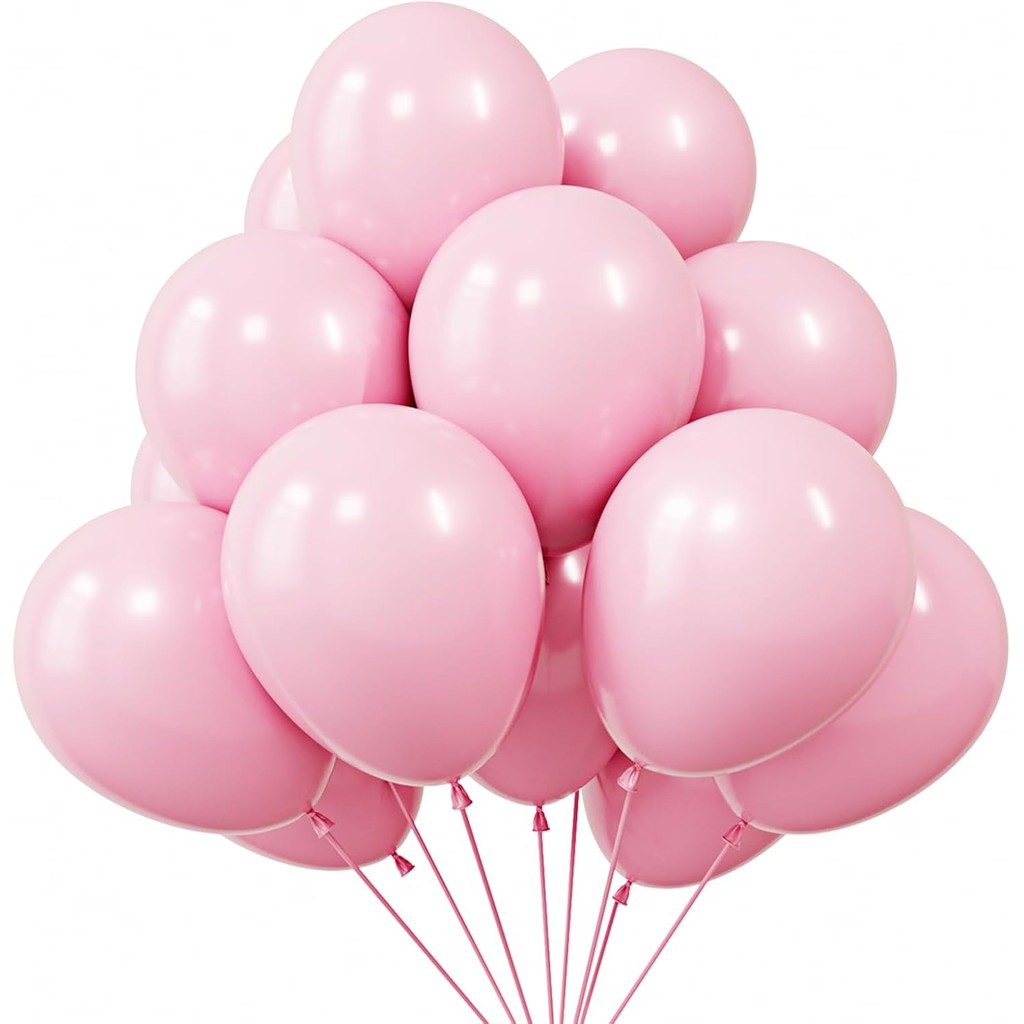 Pastel Pink Latex Party Balloons - 50 Pack 12 inch Helium Matte Baby ...