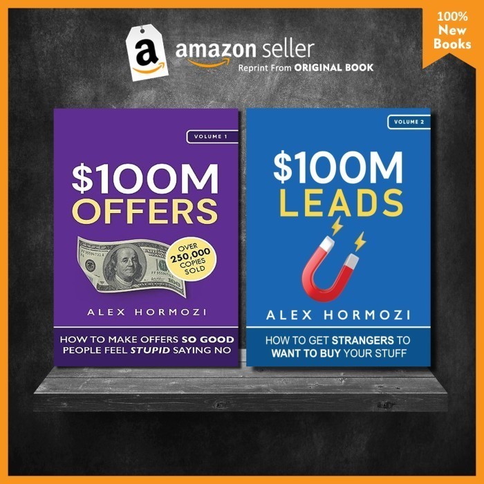 Book Package of 2 Books $100M Leads & $100M Offer by Alex Hormozi | Shopee Malaysia
