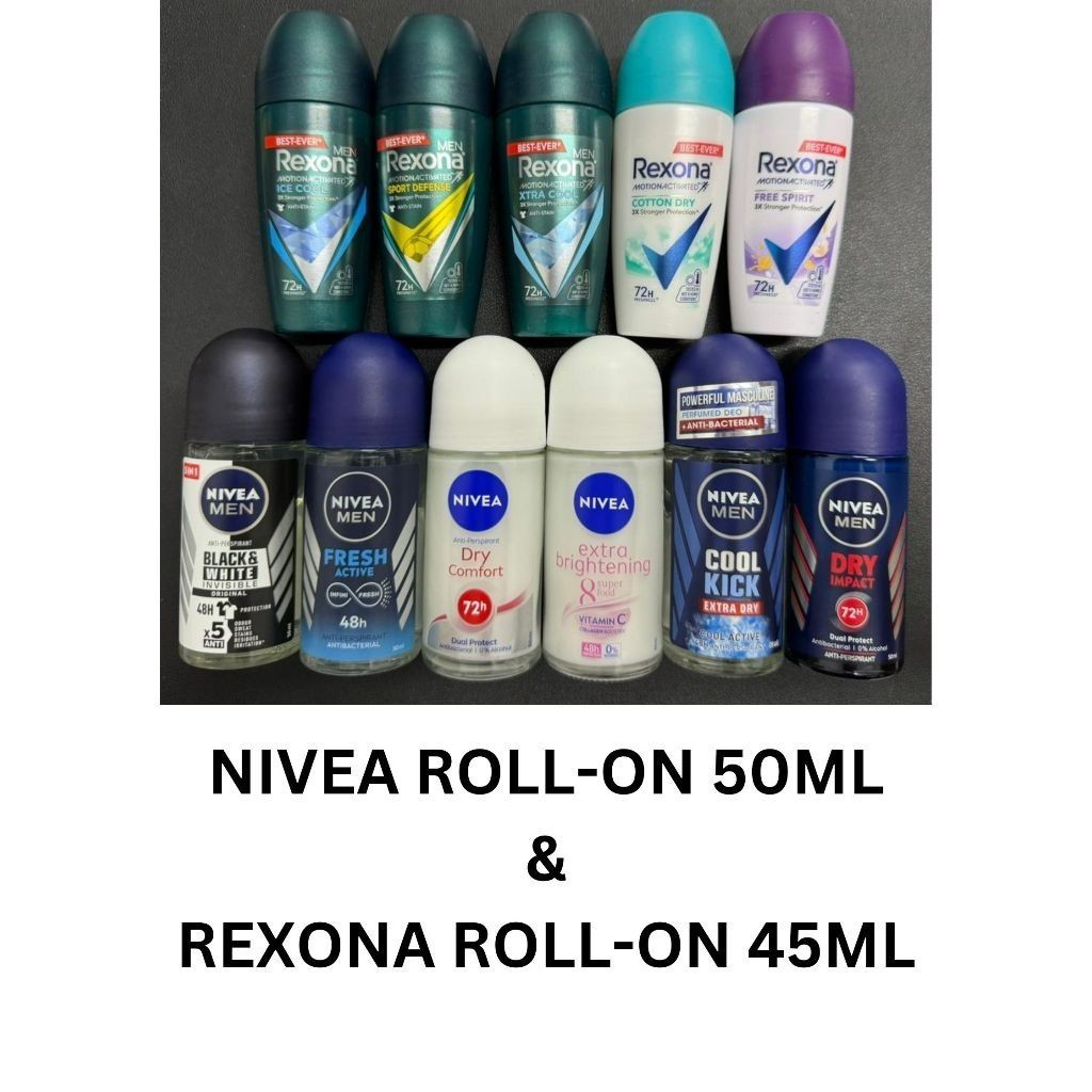 NIVEA ROLL-ON 50ML / REXONA ROLL ON 45ML(CLEARANCE) | Shopee Malaysia