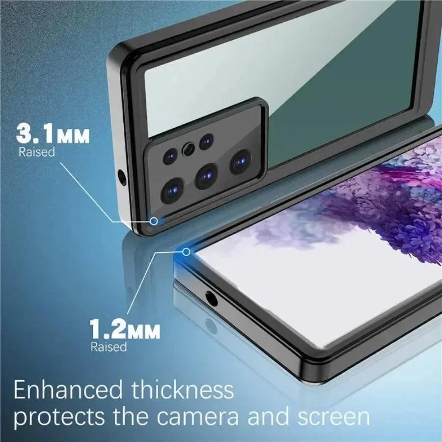 For Samsung S24 Ultra S23 S25 Edge Plus S21 S20 FE IP68 Diving Surfing ...