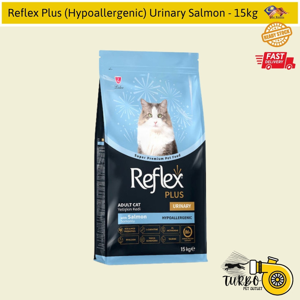 Reflex Plus (Hypoallergenic) Urinary Salmon Adult Dry Cat Food - 15kg ...