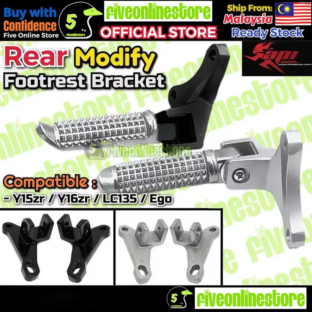 API Racing Y15 LC135 Pemijak Kaki Belakang Rear Footrest Bracket Modify ...