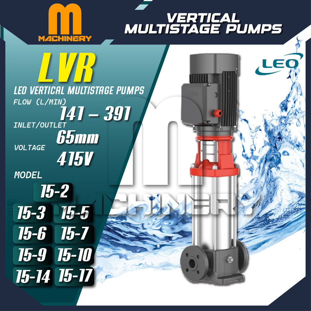 M.Machinery LEO LVR Vertical Multistage Pumps Flow (L/min) 141 – 391 ...