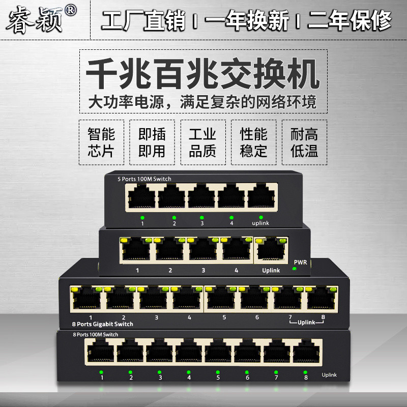 Shopee Choice Gigabit Switch 100 Gigabit Iron Box 5 Ports 8 Ports ...